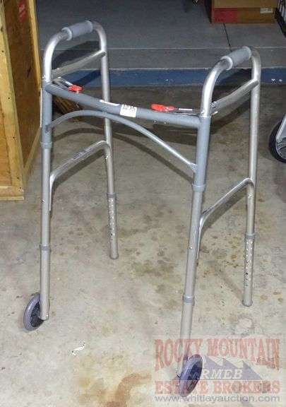 Folding Walker W/ Wheels. - Rocky Mountain Estate Brokers Inc.