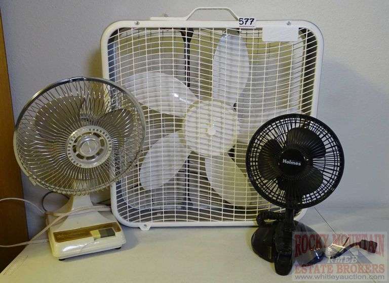 Box Fan, Oscillating Desk Fan & Clamp on Fan. All for one money ...