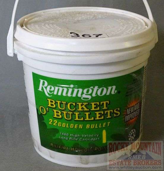 Partial Bucket of Remington Golden Bullet .22 LR Rimfire Hollow Point ...