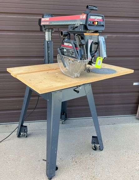 Craftsman 3HP 10" Contractor Series Radial Arm Saw on Stand. - Rocky ...