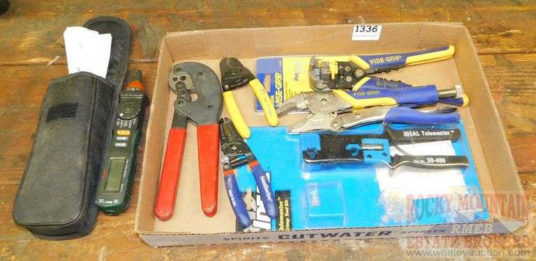 Multimeter W/ Case, Vice Grip, Wire Strippers, Pliers, Crimpers, Wire ...