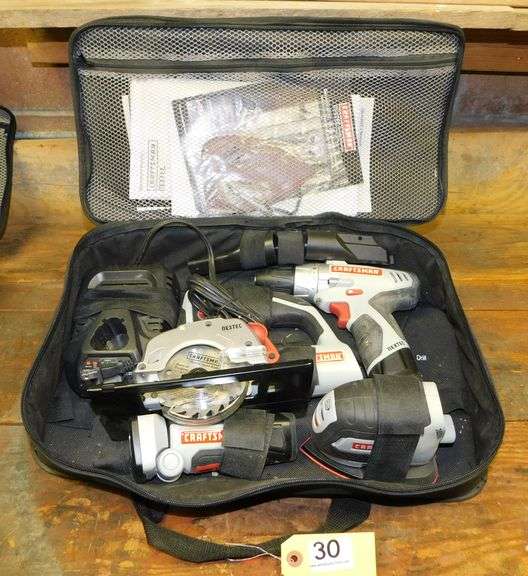 Craftsman Nextec 12-Volt Lithium Tool Set W/ Trim Saw, VSR Drill ...