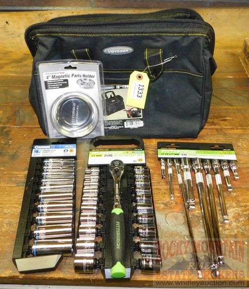 Voyager Tool Bag W/ Quinn 10 Piece Metric Deep Socket Set, Pittsburgh 3 ...