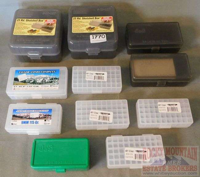 11 Assorted Caliber, Plastic Cartridge Cases. All for one money ...