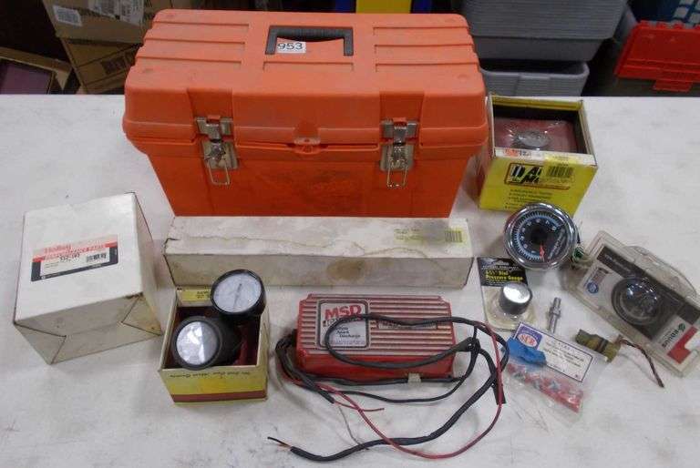 High Performance Car Parts in Orange Tool Box. - Rocky Mountain Estate ...