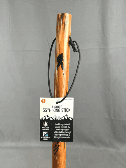 Brand New Big Foot 55" Walking Stick W/ Cord Wrapped Handle, Spiked Tip ...