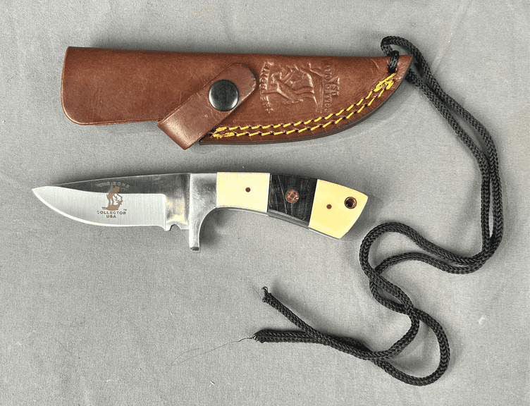 New Bone Collector 7" Hunting Knife W/ Stainless Steel Blade, Inlaid ...