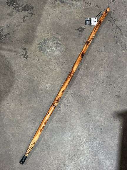 Brand New Big Foot 55" Walking Stick W/ Cord Wrapped Handle, Spiked Tip ...
