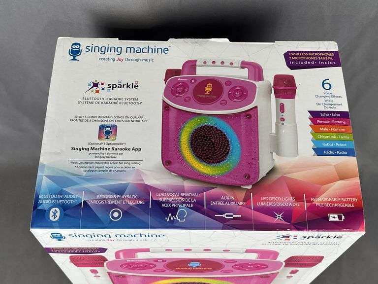 Brand New Sparkle Singing Machine - Bluetooth Karaoke System. Includes ...
