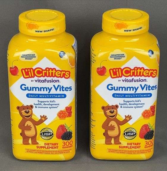 2 Brand New Jars Of L'il Critters Daily Multivitamins For Kids. Each ...