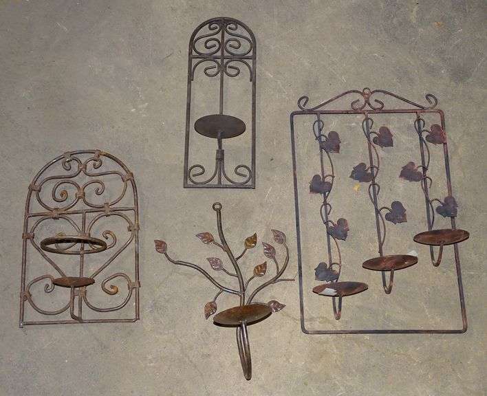 Asst. Wrought Iron Hanging Candle Holders. All for one money. - Rocky ...