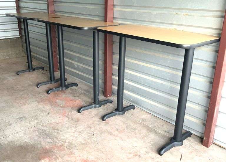 Lot of 3 Bar Height Tables - 44" x 24" - Rocky Mountain Estate Brokers Inc.