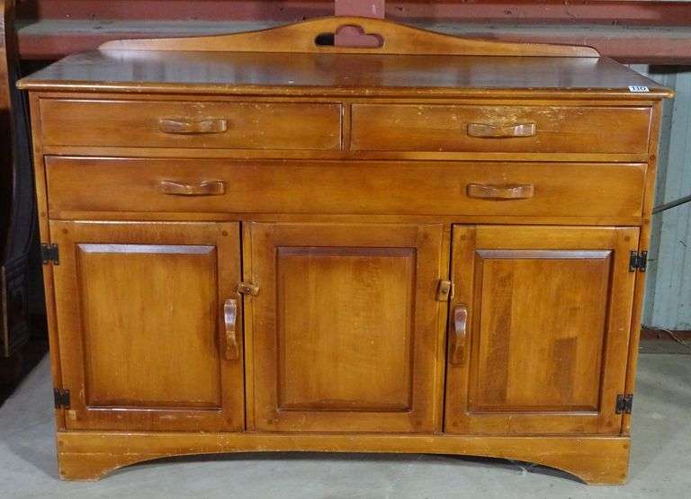 Hard Rock Maple Buffet W/ Backsplash. 37"x54"x22". - Rocky Mountain ...