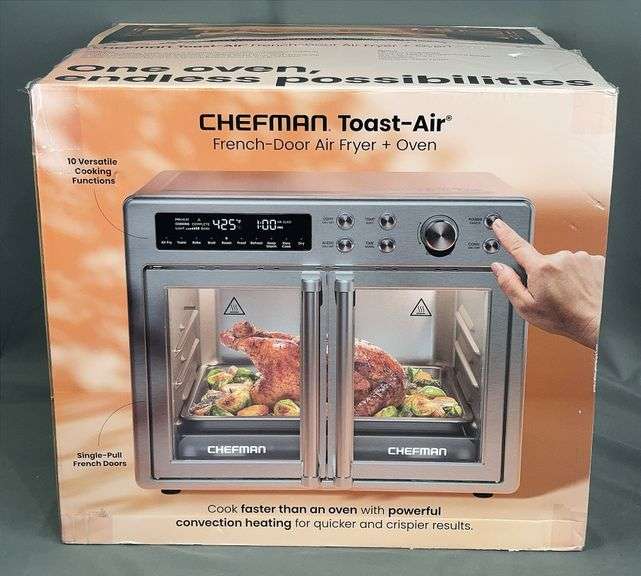 Brand New Chefman Toast-Air, French-Door 26 Quart Air Fryer & Oven. 10 ...