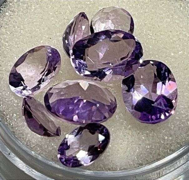 Loose Natural Amethyst Group - Approx. 7 TCW - Eight-Piece "Lavender ...