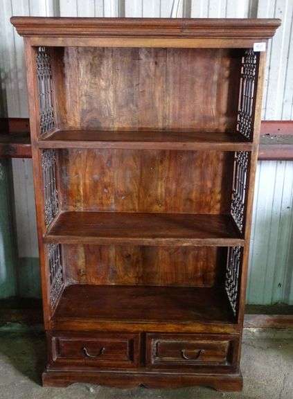 Fantastic High Quality Bookcase with Braided Cast Iron Accents & 2 ...