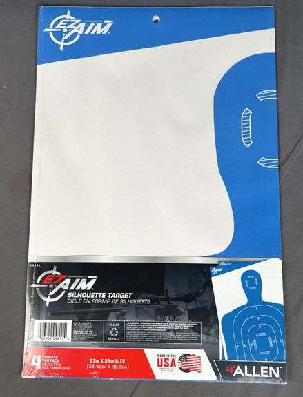 2 New Packs of 4 Extra Large Allen EZ-Aim Blue Silhouette Targets, 23 ...