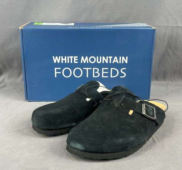 Brand New Ladies Size 7, White Mountain Black Suede Clogs. - Rocky ...