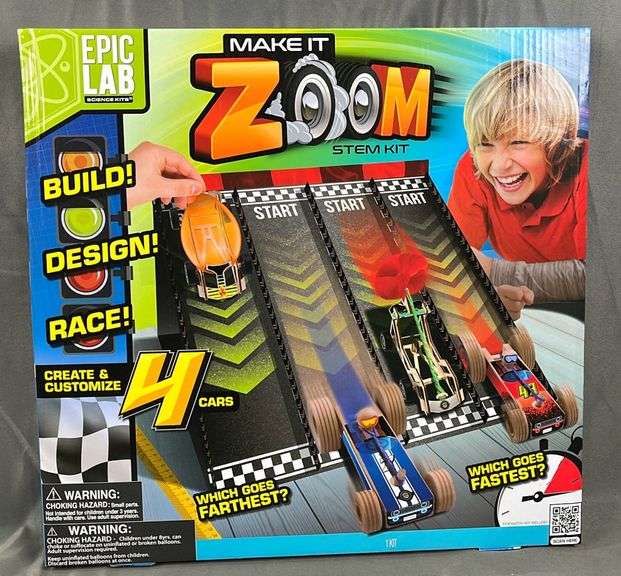 New Epic Lab "Make it Zoom" Stem Race Car Science Kit. Build, Design ...