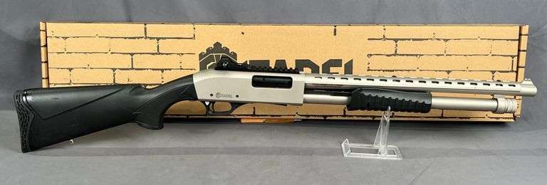 Brand New Citadel Mariner Nickel Finish 12-Gauge Pump Action Shotgun ...
