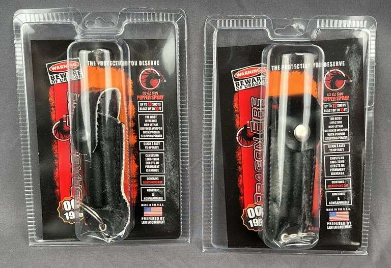 2 Brand New Dragon Fire Pepper Sprays with Black Holsters. This is just ...
