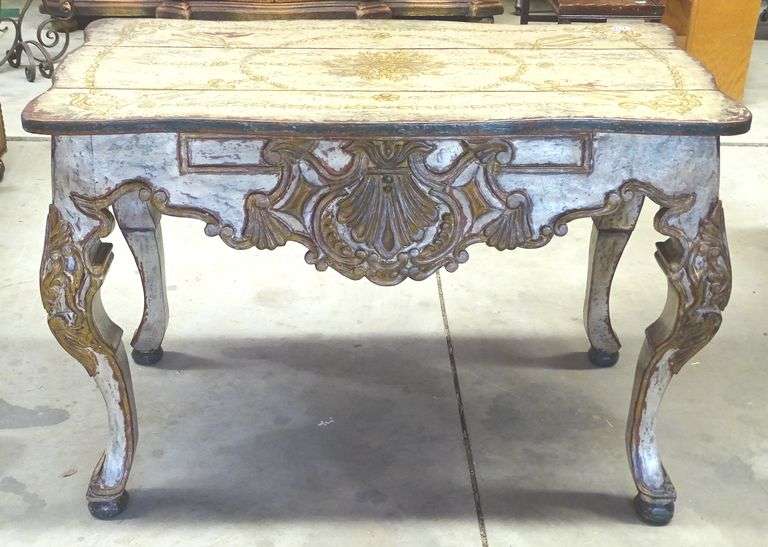 Wonderful Italian Rococo Style Writing Desk/Console Table With Detailed ...