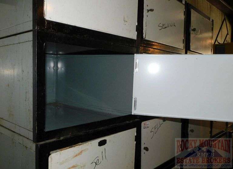 A Cool Stack of 5 Vintage All-Steel Equip. Co. One Door Lockers. Locker ...