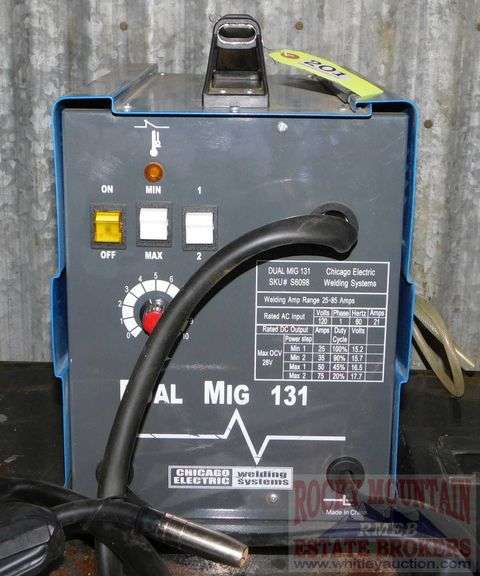 Like New Chicago Electric Dual Mig 131 Welder. - Rocky Mountain Estate ...