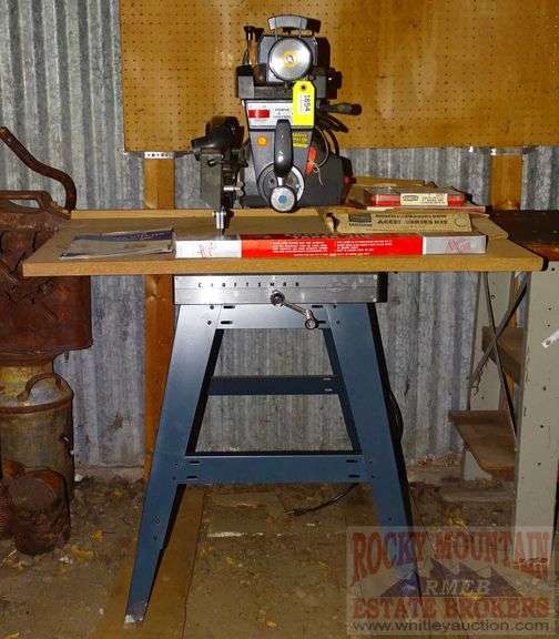 Craftsman 10" Radial Arm Saw On Stand W/ Extra Blades, Accessories ...