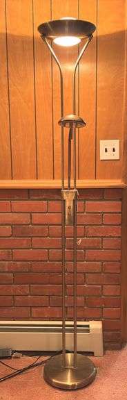 Brushed Nickel Floor Lamp with 2 lights. 71" Tall. - Rocky Mountain ...