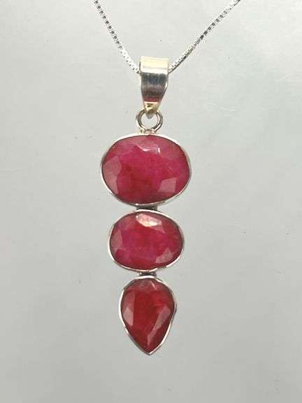 Stunning Modern Style Sterling Silver Necklace with Approx. 12 TCW of ...