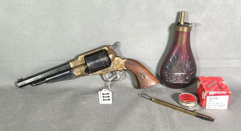 Reproduction Colt Style Black Powder Percussion Cap Revolver with Box ...