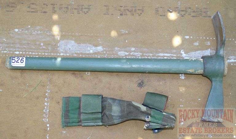 Vintage Military Pick with Sheath. - Rocky Mountain Estate Brokers Inc.