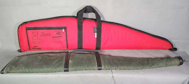 Red Padded Scoped Rifle Case & Green Rifle Case. Both for one money ...