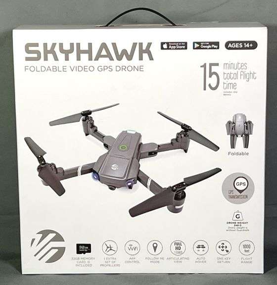 Brand New SkyHawk Foldable Video GPS Drone. - Rocky Mountain Estate ...