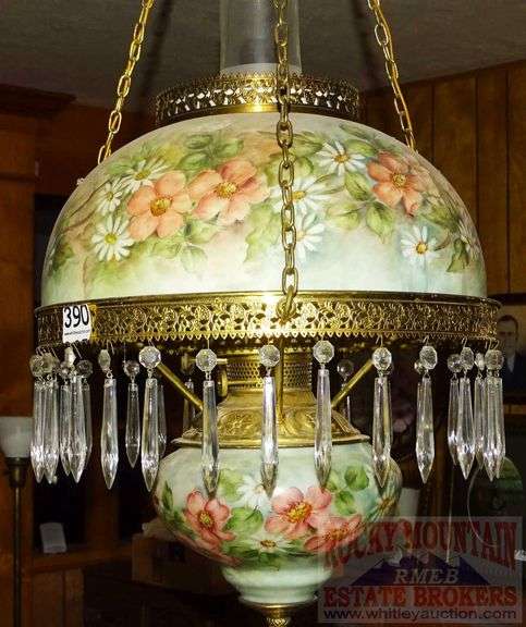 Beautiful Hand Painted Porcelain Hanging Gone with the Wind Style Light ...