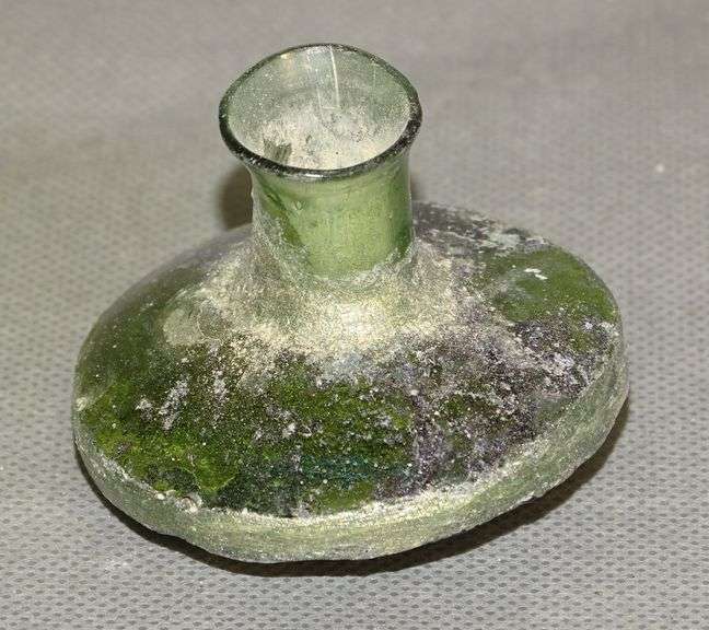 Genuine Ancient Roman Green Glass Bottle – 1.75" High - Rocky Mountain ...