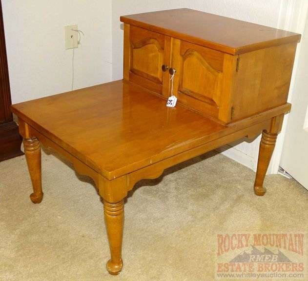 Vintage Maple 2 Door Step End Table, 24"x21"x30". - Rocky Mountain ...