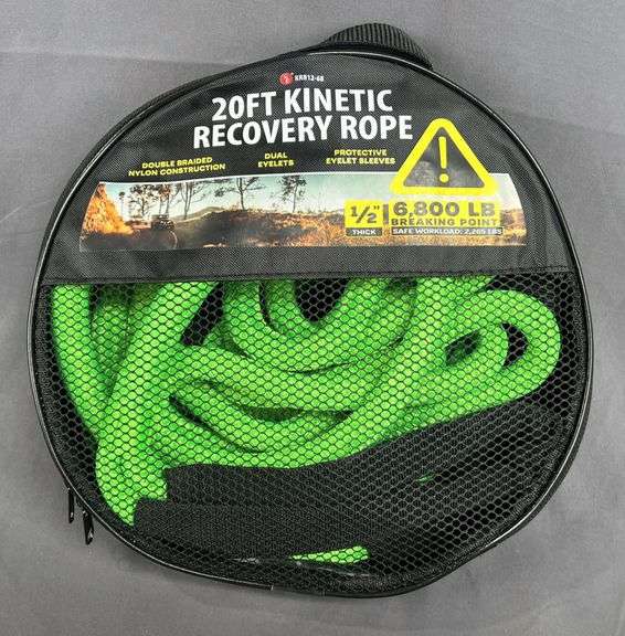 Brand New 20' x 1/2" UTV Kinetic Recovery Rope with Double Braided ...