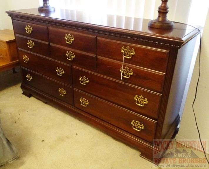 American Drew Mahogany 7 Drawer Dresser, 35"x64"x19". - Rocky Mountain ...