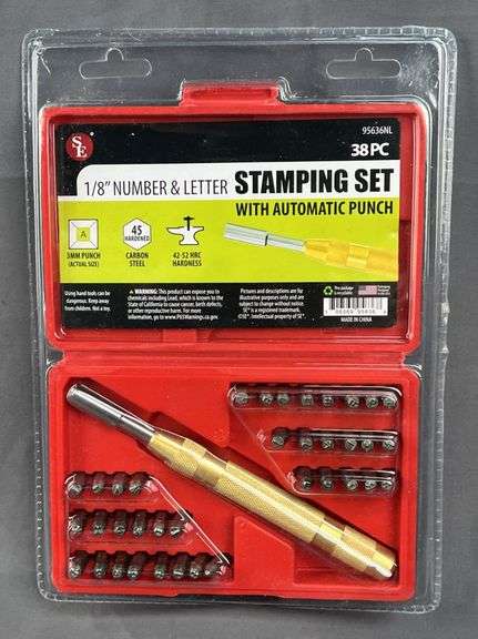 Brand New 38-Piece 1/8" Number & Letter Stamping Set with Automatic ...
