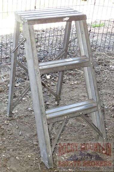 2 Step Aluminum Step Ladder. - Rocky Mountain Estate Brokers Inc.