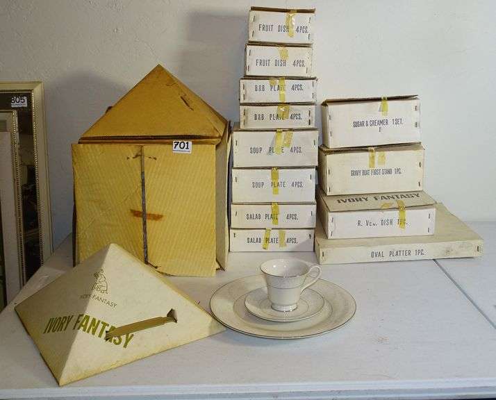 Ivory Fantasy Dish Set, Complete for 8 with Serving Pieces. This set ...