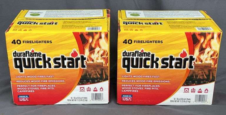 2 Brand New Boxes of Duraflame Quick Start Fire Lighters. These rapidly ...