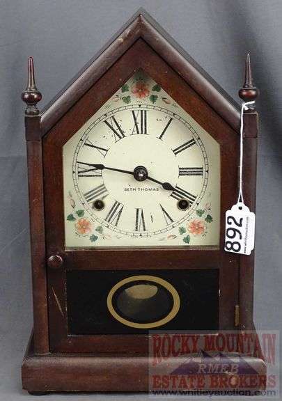 Seth Thomas Wood Steeple Style Kitchen Clock. 14.5" High. - Rocky ...