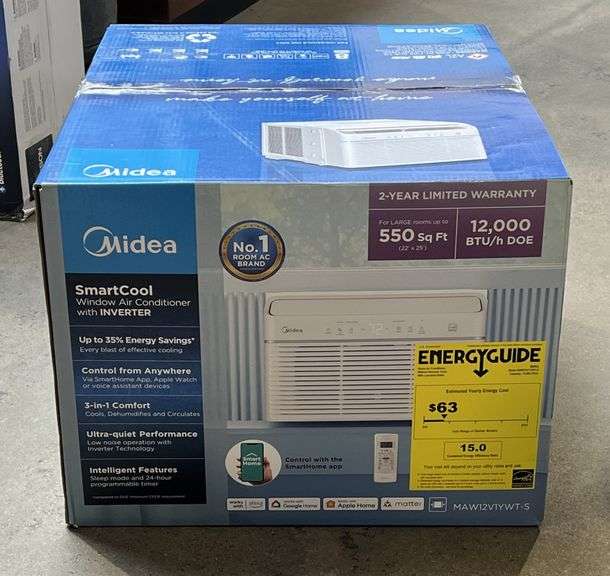 Brand New Midea 12,000 BTU SmartCool Window Air Conditioner with ...