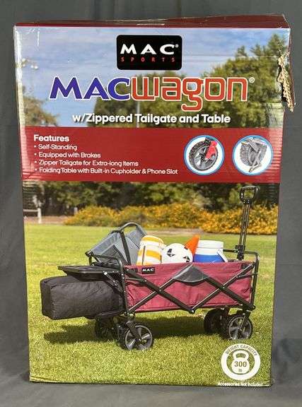 Brand New Mac Sports MacWagon Folding Wagon with Zippered Tailgate and ...