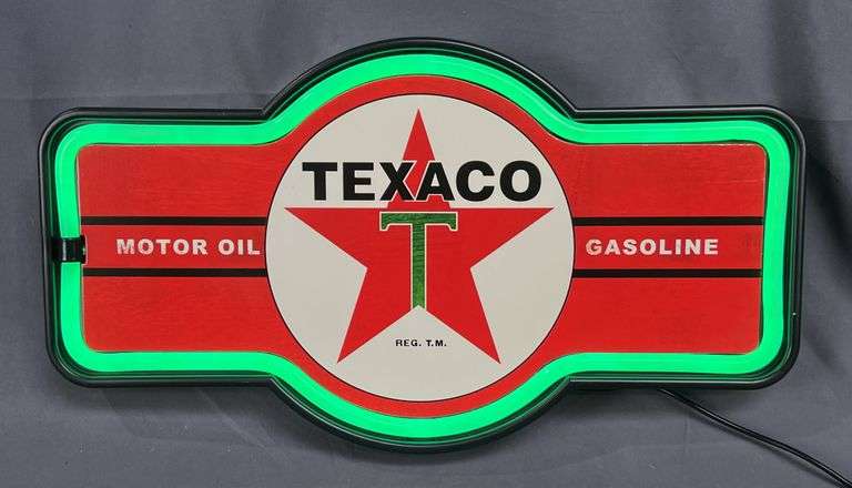 Super Cool New, Neon Style "Texaco" Lighted LED Sign, 9.5"x17". - Rocky ...
