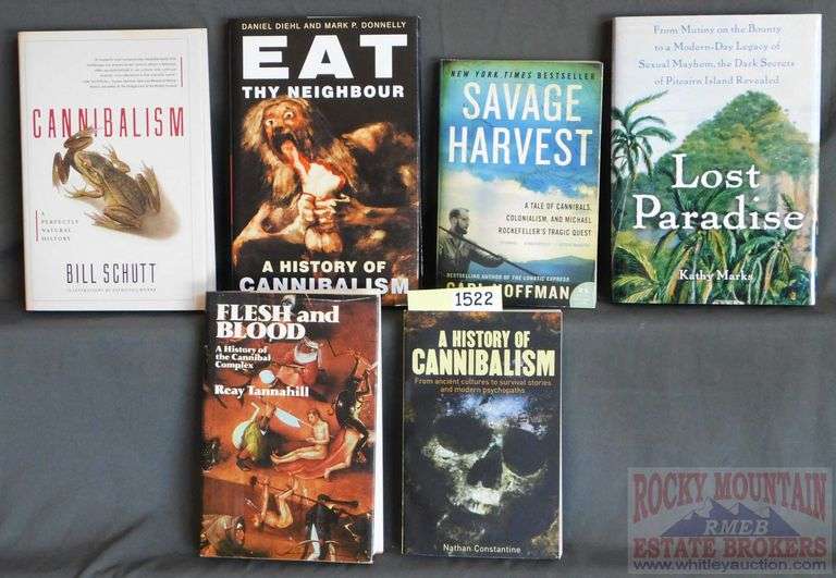 7 Asst. Cannibalism & Other Books. Most Are Hardcover. All for one ...
