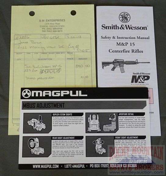 Smith & Wesson M&P-15 Sport 5.56 NATO Semi-Auto Rifle W/ Meprolight ...